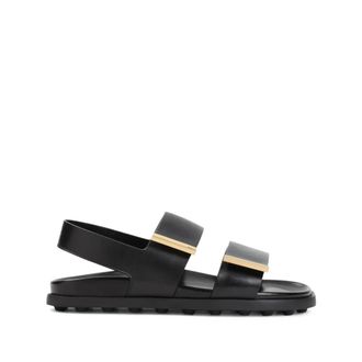 Tod's Flache Doppelriemen-Sandale - - Shoes - Damen - Schwarzk - 37 EU