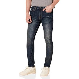 Amazon Essentials Jean Stretch Coupe Skinny - couleurs abandonnées Homme, Délavé Foncé, 34W / 28L
