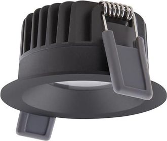 Ledvance Ledvance LED-Spot Fix Aluminium Schwarz 8W 680lm 36D - 930 Warmweiß | Ausschnitt 68mm - IP44 - Höchste Farbwiedergabe - Dimmbar