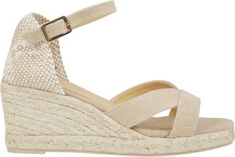 Castaner Femme, Chaussures, Beige, Taille: 41 EU Sandalette en coton biologique avec bride de cheville