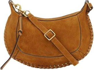 Isabel Marant Sac &agrave; main Oskan Moon en cuir de veau velours tress&eacute;