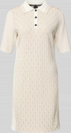Marc Cain Polokleid im Allover-Look mit Knopfleiste