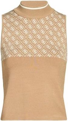 Guess Top en maille imprim&eacute; logotype