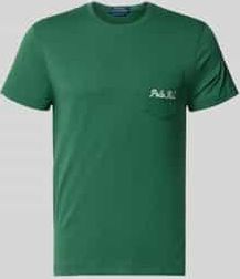 Polo Ralph Lauren Slim Fit T-Shirt aus reiner Baumwolle mit Polo Bear Motiv-Print