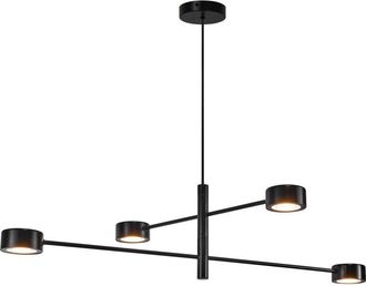 Nordlux Suspension clyde 4-Spot M&eacute;tal Noir, H.22.25 - IP20 - led Module / Int&eacute;rieur