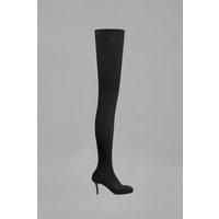 Courr&egrave;ges Square Toe Mesh Thigh Boots