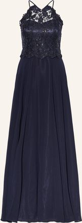 Vera Mont Vm Vera Mont Abendkleid Mit Spitze Und Pailletten blau