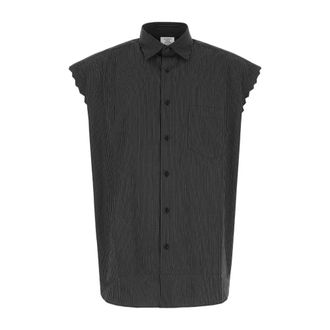 VETEMENTS Geripptes Popeline-Hemd - - Shirts - Herren - Schwarzk - XS