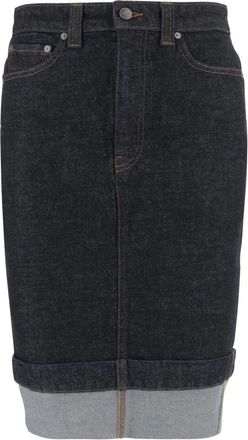 Khaite Femme, Jupes, Bleu, Taille: W27 Kendra Skirt in Cotton Blend