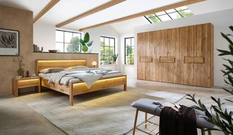 Ars Natura home24 Massiver Dreht&uuml;renschrank 302cm Braun