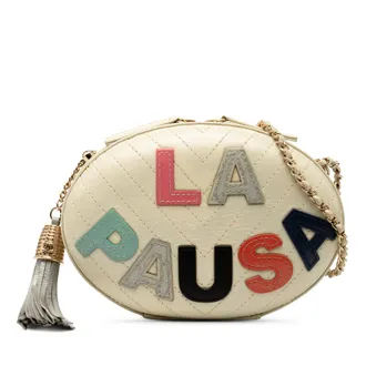 Chanel White Lambskin La Pausa Bag