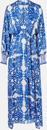 Poupette St Barth Bedrucktes Maxikleid Kristen aus Satin