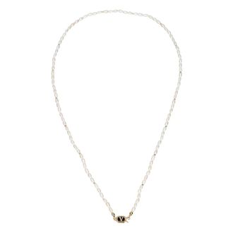 Valentino Garavani Femme, Accessoires, Blanc, Taille: ONE Size White Metal Necklace