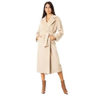 Max Mara Femme, Manteaux, Beige, Taille: 34 FR Cappotto in lana