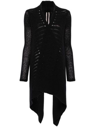 Rick Owens cardigan mi-long à design drapé - Noir