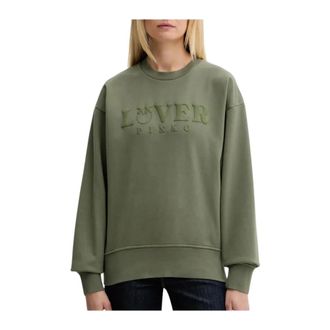 Pinko Pinko, Femme, Sweatshirts et sweats &agrave; capuche, Vert, Taille: 36 FR Punto maglia