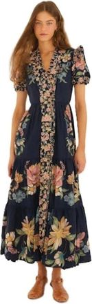Farm Rio Farm Rio, Femme, Robes, Multicolore, Taille: 38 FR Maira Floral Maxi Dress