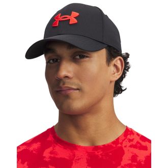 Under Armour Herren Blitzing Cap Stretch Fit (005) Schwarz/Racer Red, X-Large/XXL