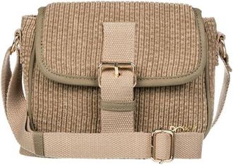 Roxy Feeling Good Sac à bandoulière compact et élégant en velours côtelé avec sangles réglables pour femme, Vert huile., 1.6L
