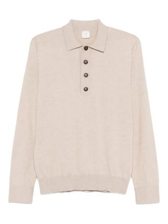 Eleventy polo en maille - Tons neutres
