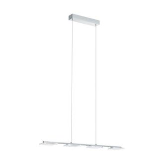 Eglo LED H&auml;ngelampe Cartama 1, Pendelleuchte Esstisch dimmbar, Stahl in chrom, Kunststoff in klar, satiniert warmwei&szlig;