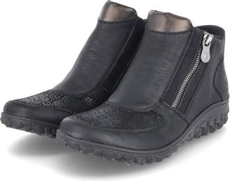 Rieker Bottines courtes pour femme 59558 - Noir - Taille 38 EU, Noir, 38 EU