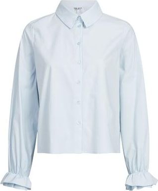 Object Chemise courte en coton m&eacute;lang&eacute;