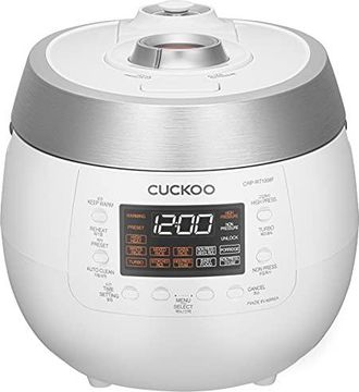 The Cuckoos Nest CRP-RT1008F Digitaler Dampfdruck Reiskocher | TWIN PRESSURE | 1150 Watt 1,8 Liter 10 Tassen, Wei&szlig;