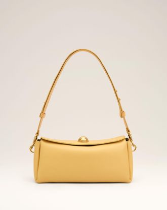 Ami Sac Carrousel jaune en cuir de veau Creme Vanille - TU - Unisex