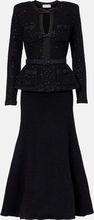 Self Portrait Robe midi &agrave; sequins