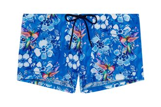 HOM Herren Boxer De Bain Colibris Schwimm-Slips, Blue Print, S