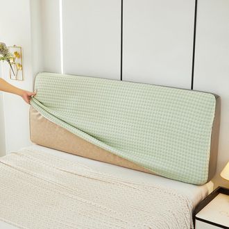 Generic K&uuml;hlender Waffelpiqu&eacute; atmungsaktiv Kopfteil Bezug staubdicht dehnbar gepolstert Bettkopfteil Bezug Schutz f&uuml;r Dicker atmungsaktiver Kopfteilschutz sta