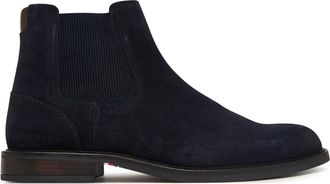 Tommy Hilfiger Klassische Stiefeletten Tommy Hilfiger Corporate Dressy Suede Chelsea FM0FM05953 Dunkelblau