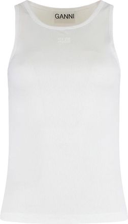 Ganni Femme, Tops, Blanc, Taille: 42 FR Hauts