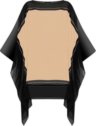 Balmain Femme, Maillots de bain, Beige, Taille: ONE Size Silk Poncho