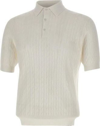 KANGRA Homme, Pulls, Blanc, Taille: XL Polo en maille torsad&eacute;e