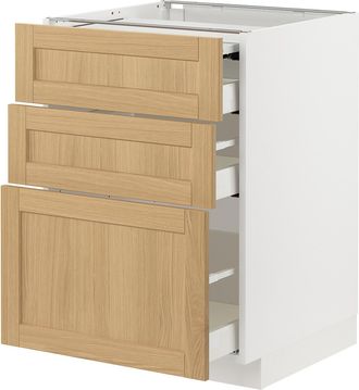 IKEA METOD / MAXIMERA Unterschr auszb Arbeitsfl/3 Schubl