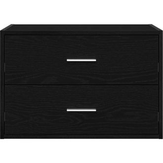 vidaXL vidaXL Schrank mit 2 Schubladen in Schwarz Eichenholz 60x31x40 cm