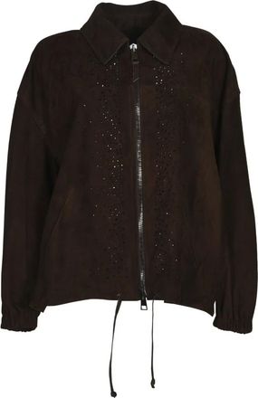 Simonetta Ravizza Femme, Vestes, Brun, Taille: 38 FR Light Jacket