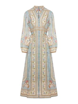 Zimmermann Knielanges Kleid - Blau