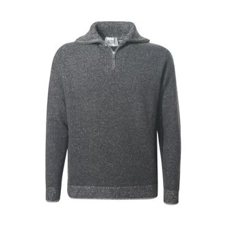 Alpha Studio Pull &agrave; col montant en laine &agrave; manches longues - Homme - Sweatshirts et sweats &agrave; capuche - Gris - Taille: 2XL