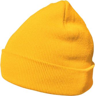 DonDon Mütze Herren Mütze Damen Wintermütze Beanie klassisches Design gelb
