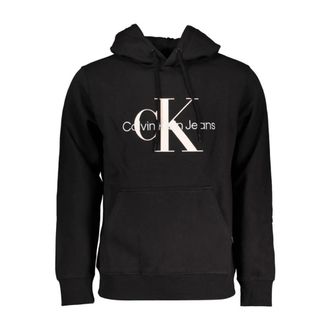 Calvin Klein Homme, Sweatshirts et sweats &agrave; capuche, Noir, Taille: 2XL Sweat &agrave; Capuche Noir avec Imprim&eacute;
