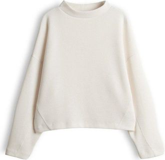 OPUS Sweatshirt Gemse aus weicher Sweatware Weite Silhouette mit schmal zulaufendem Schnitt