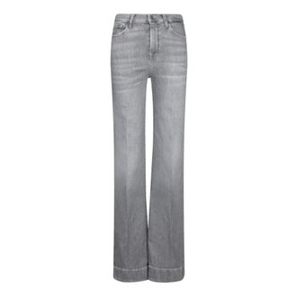 7 For All Mankind Graue Flared Jeans f&uuml;r Frauen - - Jeans - Damen - Grau - W25