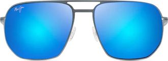 Maui Jim Polarisierte Aviator Sonnenbrille Sharks Cove - - Accessories - unisex - Grau - 55 MM