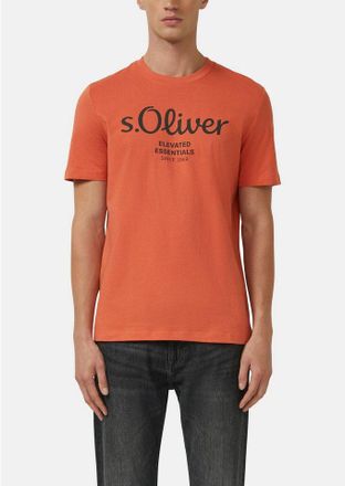 s.Oliver T-Shirt Casual (2-tlg) mit Rundhals-Ausschnitt, kurzarm, Logo-Aufdruck im 2er Pack