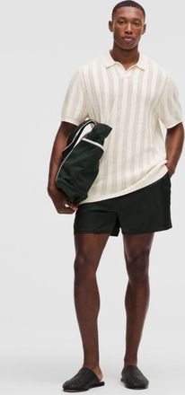 lululemon Kurzärmliges Poloshirt aus Baumwollgemisch für Männer - Größe S in Light Ivory