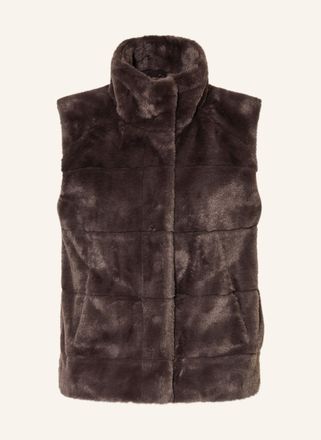 Monari Monari Kunstfell-Weste braun