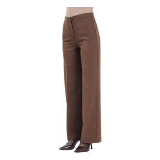 Vicolo Femme, Pantalons, Brun, Taille: 42 FR Pantalon &Eacute;l&eacute;gant Marron Jambe Droite